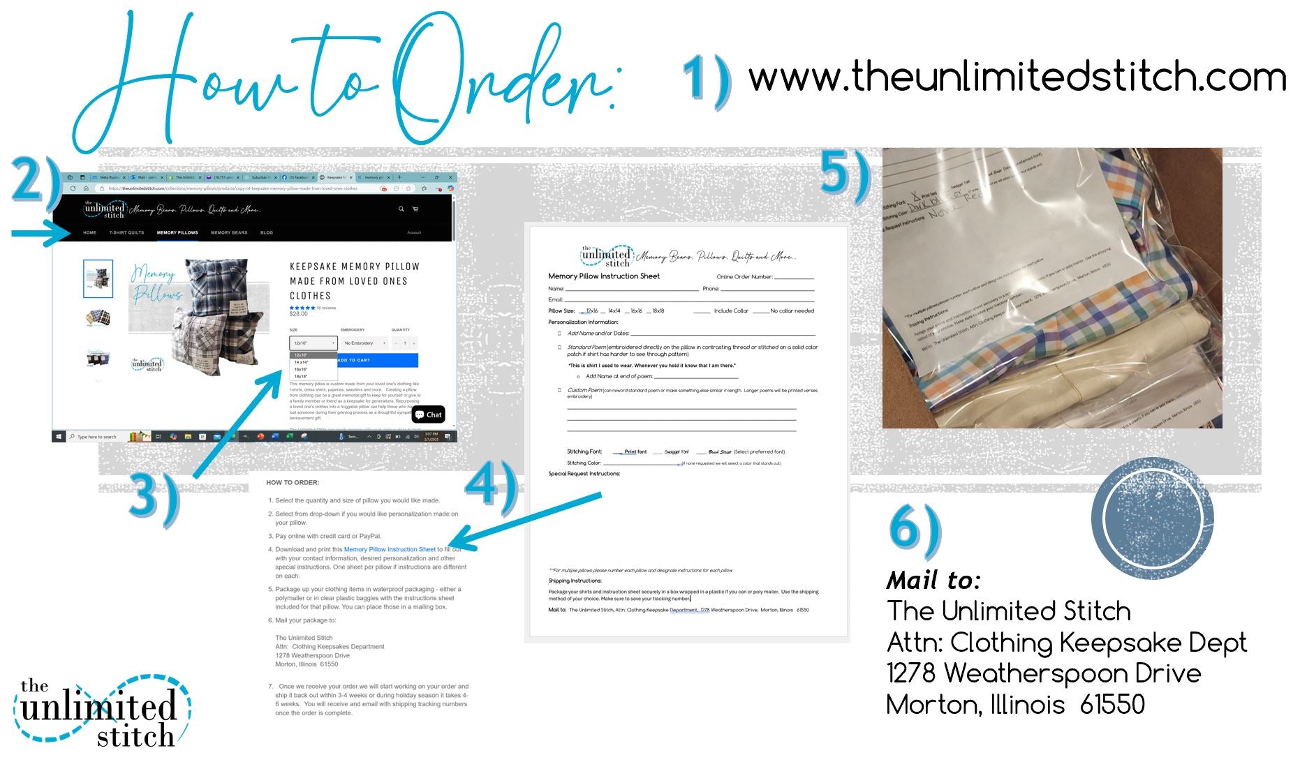 Six Easy Steps on How to Order Clothing Keepsakes – The Unlimited Stitch