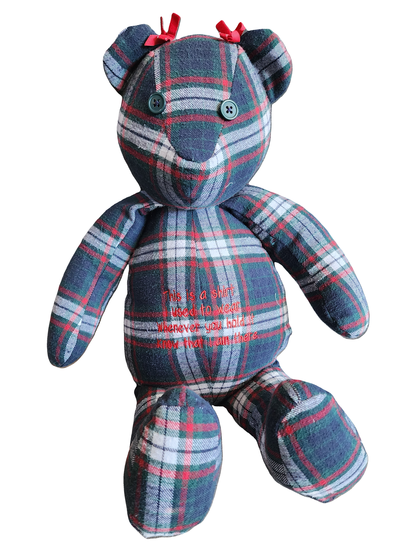 Memory Bear from Loved One’s Clothing - 14” & 18” Keepsake Bear – The ...