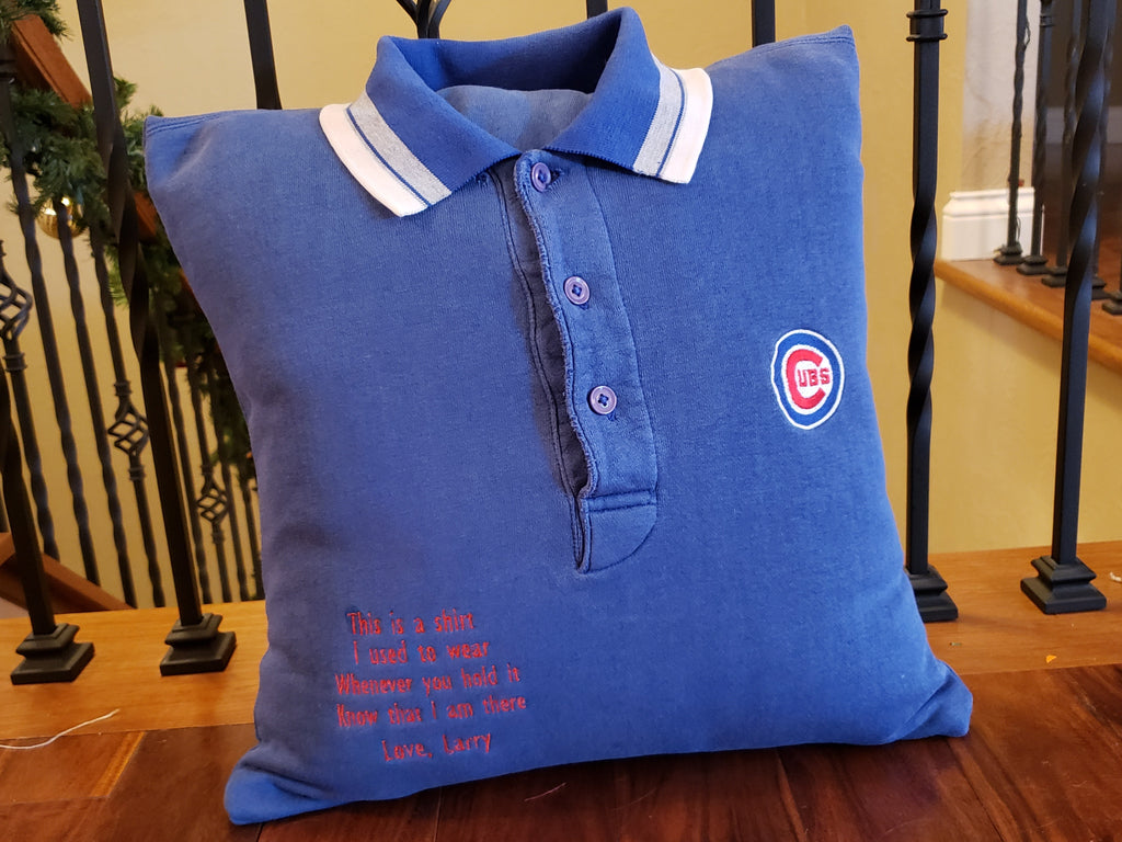 Keepsake Memory Pillow Made from Loved Ones Clothes – The Unlimited Stitch